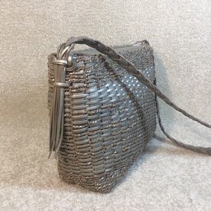 Monsac | Bags | Vintage Monsac Gray Woven Leather Shoulder Bag | Poshmark